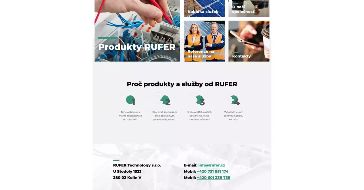 Náš nový web od DF SOLUTIONS z Pardubic | RUFER Kolín